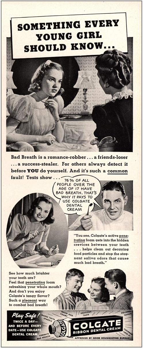 Amazon.com: RelicPaper 1941 Colgate: Something Every Young Girl Should ...