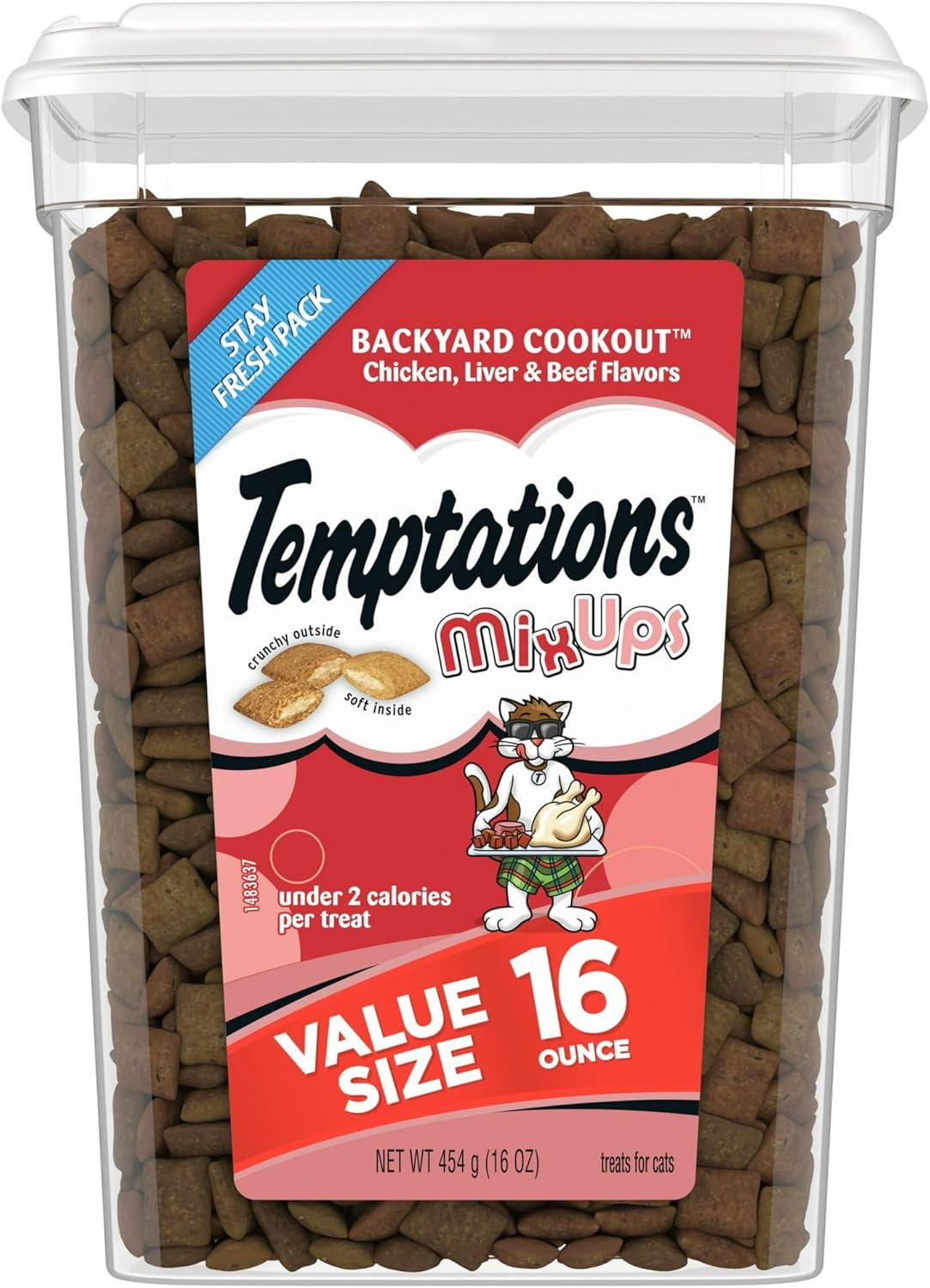 Amazon.com: Mixups Backyard Cookout Flavor Crunchy and Soft Cat Treats ...