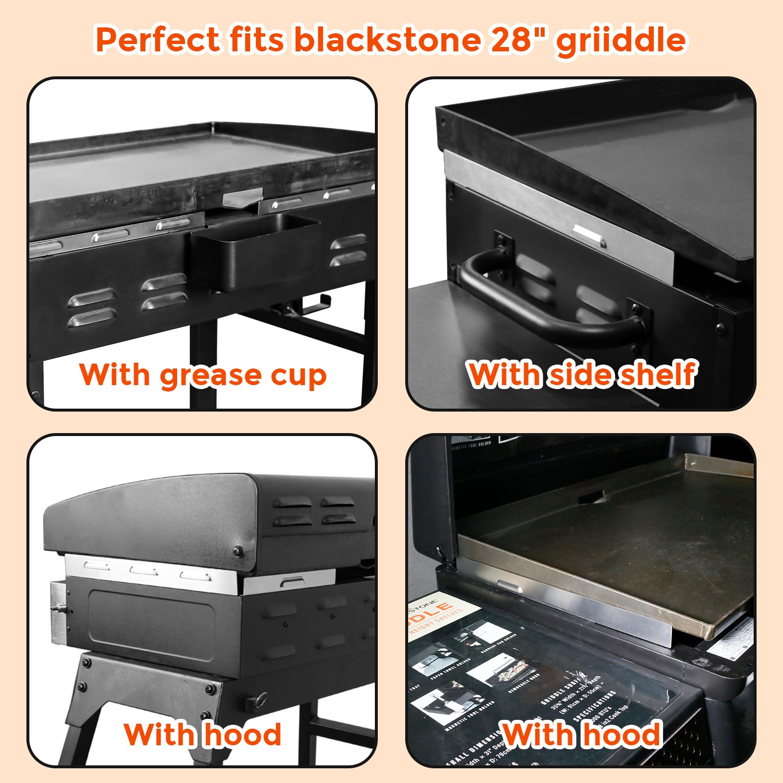 Snapklik.com : Utheer Wind Guards For Blackstone Griddle 28 Inch ...