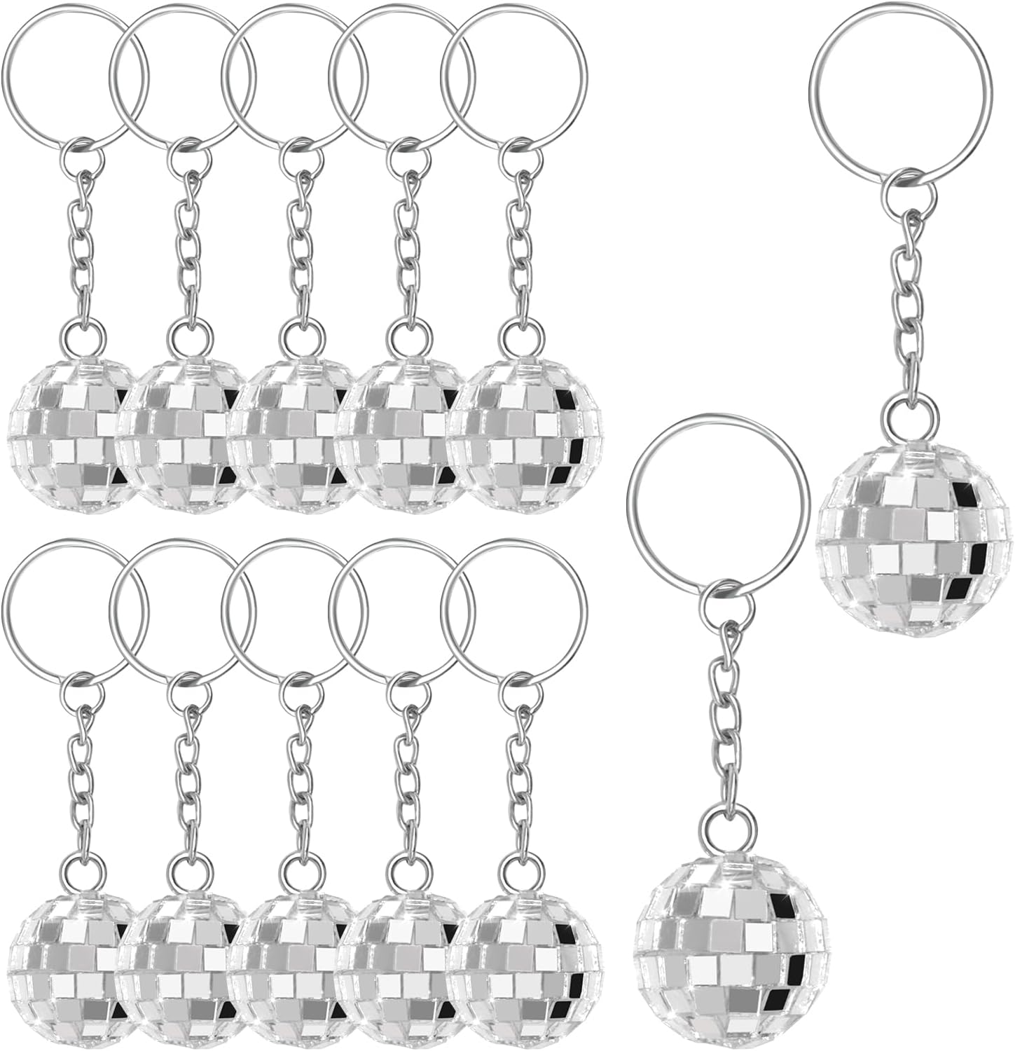 Amazon.com: Disco Ball Keychain,12Pcs Mini Disco Ball Party Favors ...