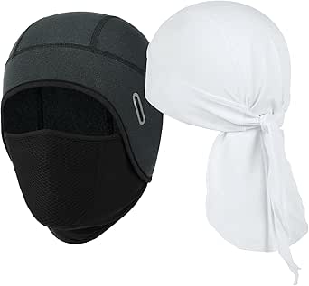 Amazon.com: MELASA Cooling Do Rags Skull Cap and Skull Cap Helmet Liner ...