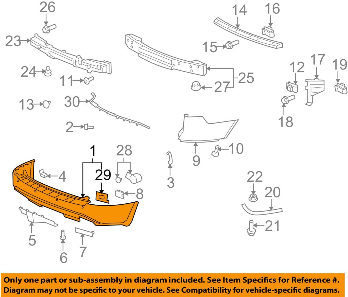 Amazon.com: Genuine GM 20969815 Bumper Fascia, Lower, Rear : Automotive
