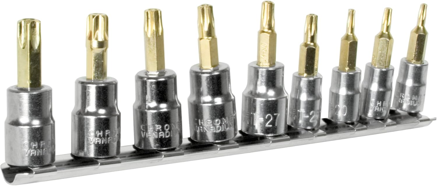Amazon.com: Performance Tool 1955 9-Piece Tamper-Proof Star Bit Set ...