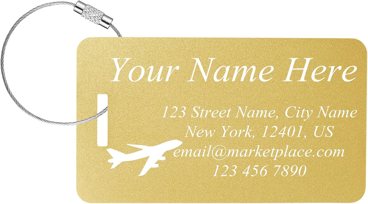 Amazon.com | MeMeDIY Personalized Aluminum Luggage Tags with Engraved ...