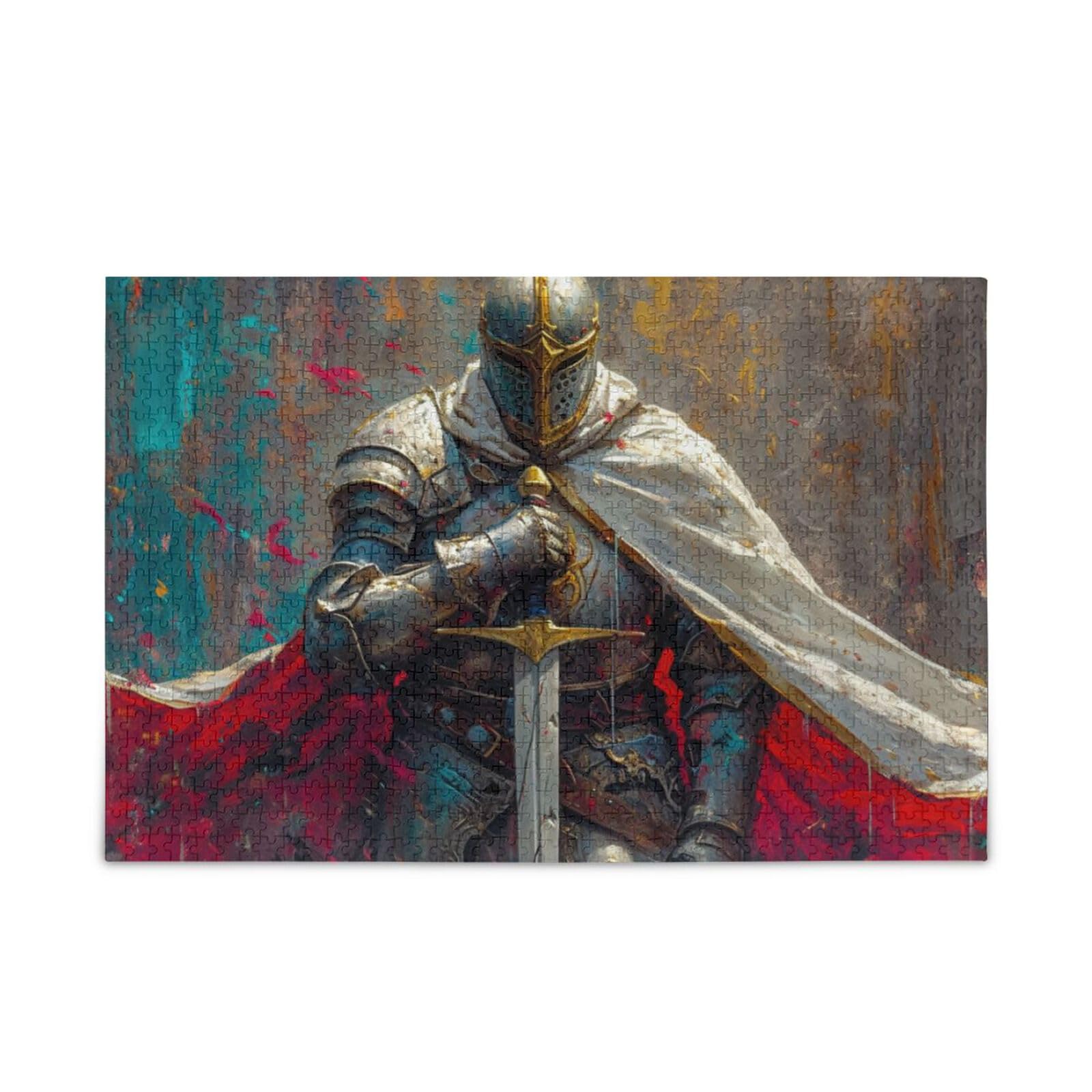 Amazon.com: YMGQYJ Medieval Knight Jigsaw Puzzles 1000 Pieces for ...