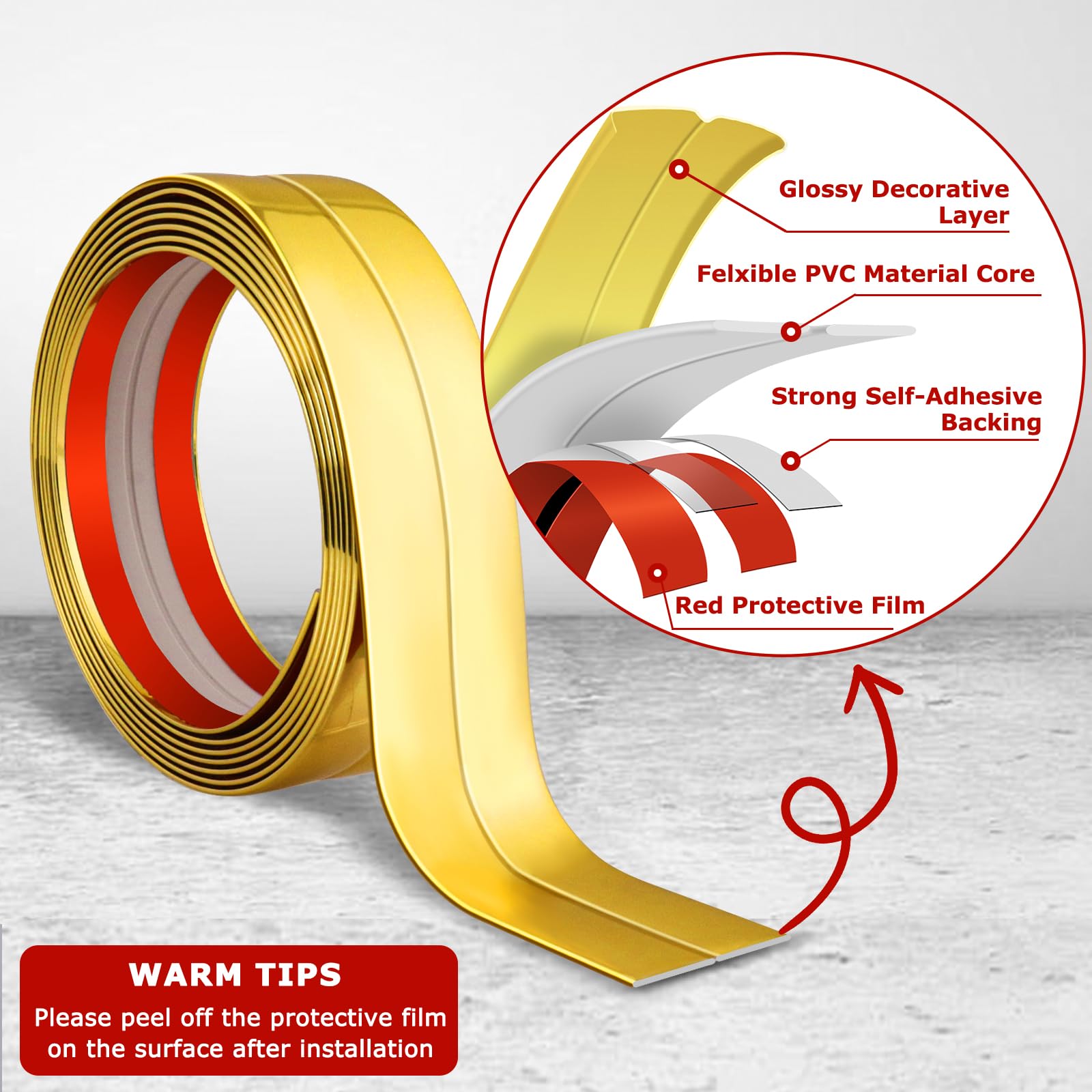 Snapklik.com : Flexible Wall Corner Protector Moulding Trim Peel And ...