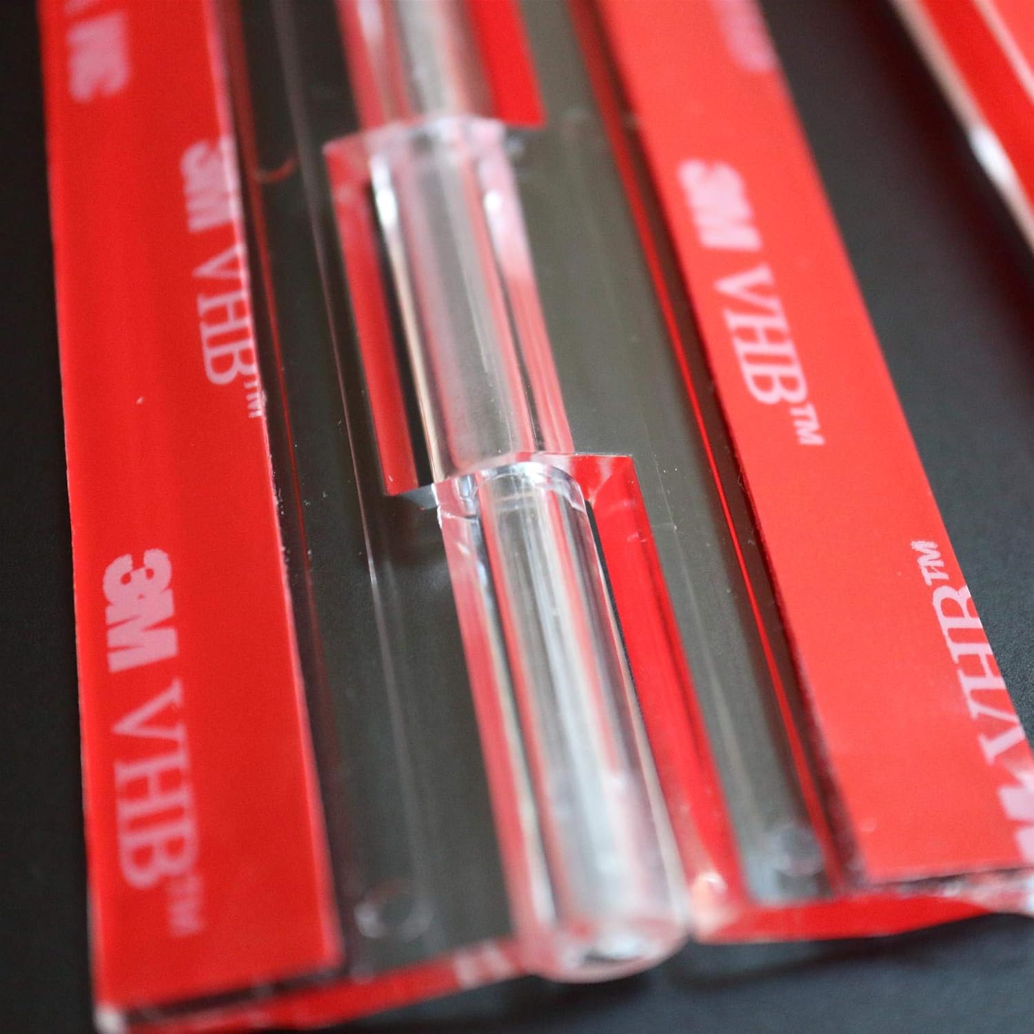 4x Acrylic 12" Hinges. No glue required, Self Adhesive. Transparent ...