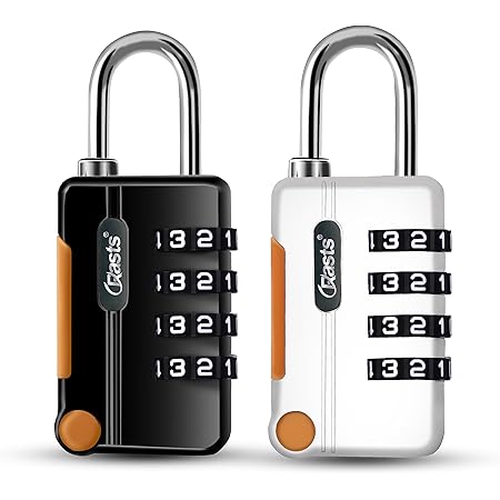 DOCOSS Metal 4 Digit Number Lock for Bag Luggage,Small Combination Lock ...