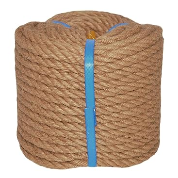 Amazon.com: Natural Jute Rope Hemp Rope (1/2 in x 165 ft) Thick Jute ...