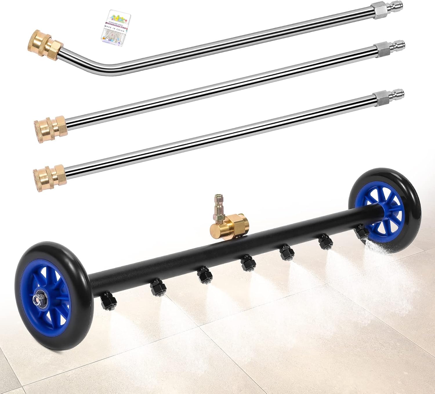 Lalafancy 2-in-1 Pressure Washer Undercarriage Cleaner Water Broom, 24 ...