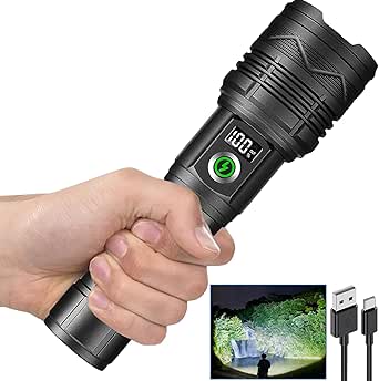 Flashlight Rechargeable Led Flashlights 900000 high Lumens Flash Light ...