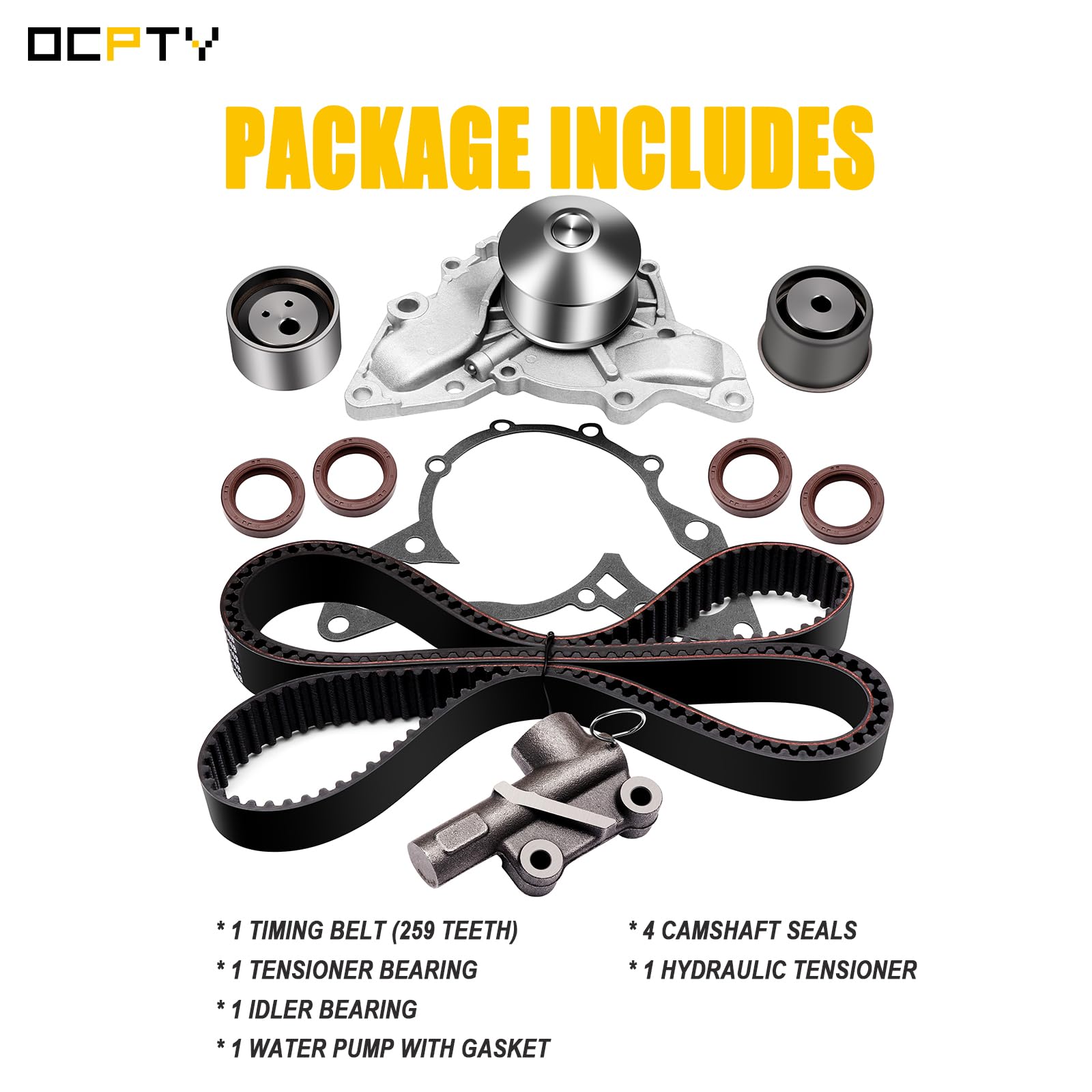 Serpentine Belt Kit Complete Timing Belt Kit W/Water Pump - Fits 2002 ...
