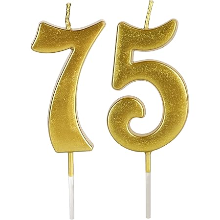 75th & 57th Number Birthday Candles for Cake Topper, Number 75 57 ...