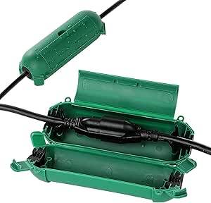 Restmo 2 Pack Mini IP44 Waterproof Outdoor Connection Box with Lockable ...