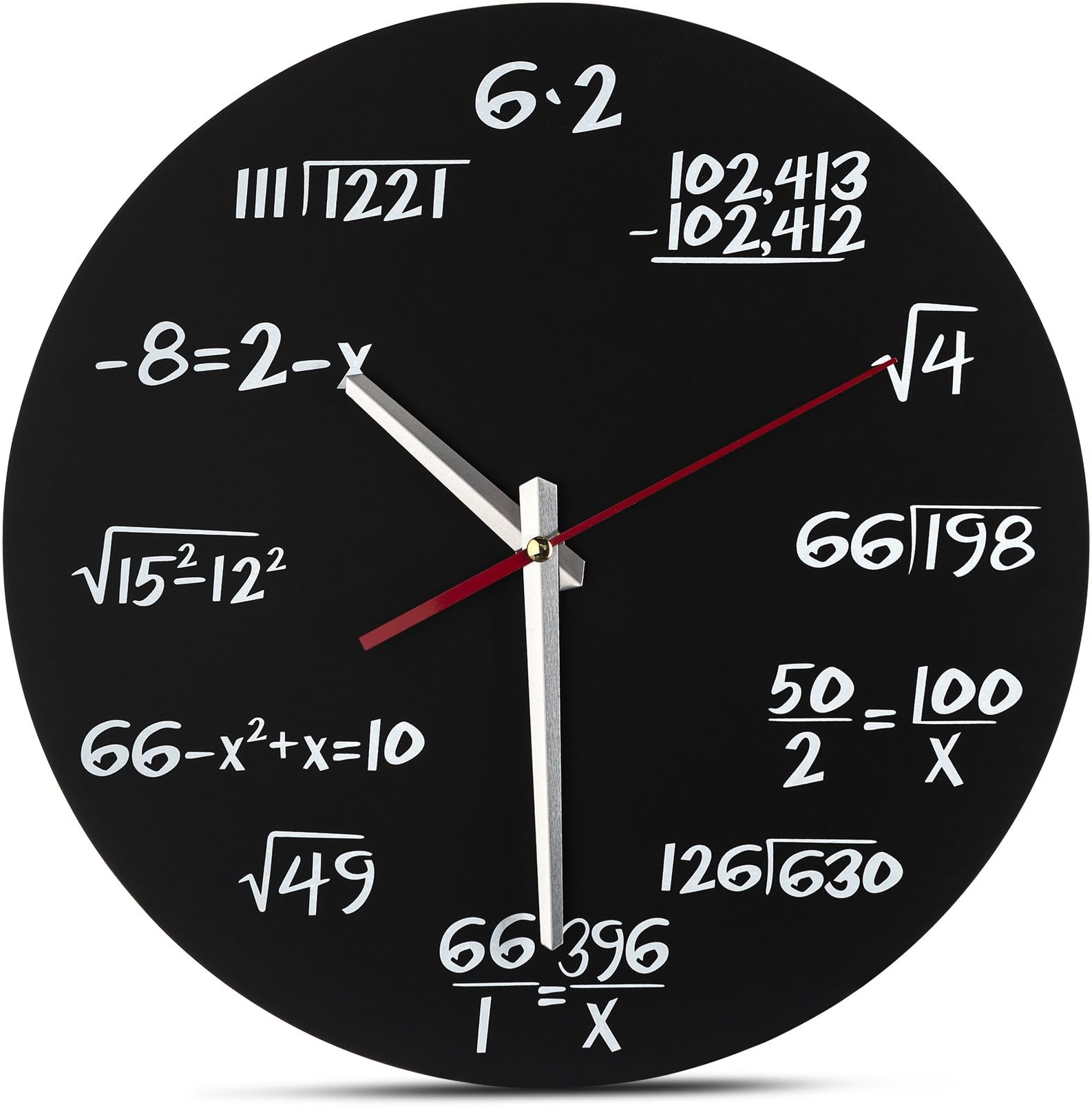 Amazon.com: Decodyne Math Wall Clock - Unique Wall Clock - Each Hour ...