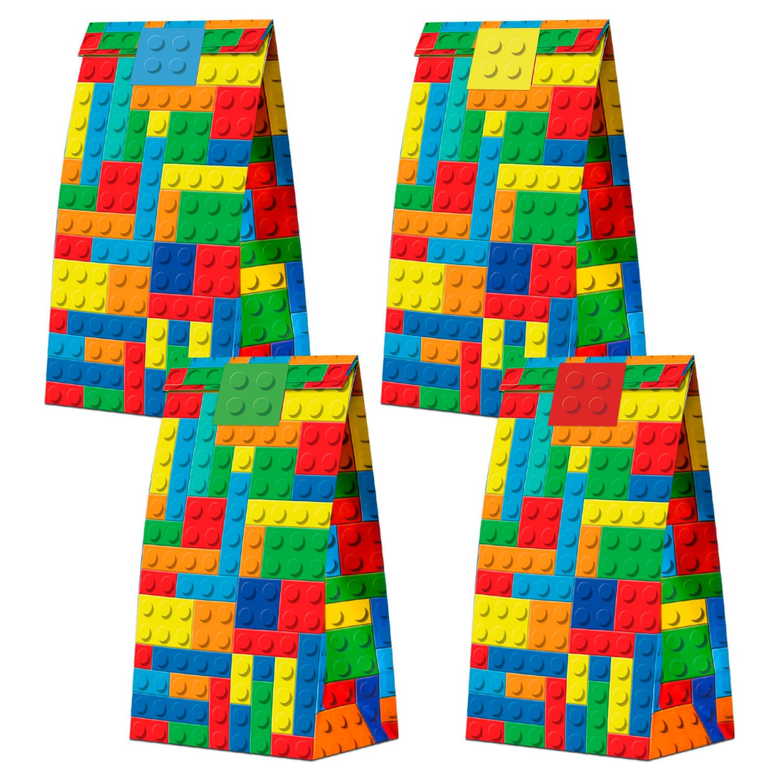 Amazon.com: BCHOCKS 30 PCS Party Favor Bags for Building Blocks Party ...