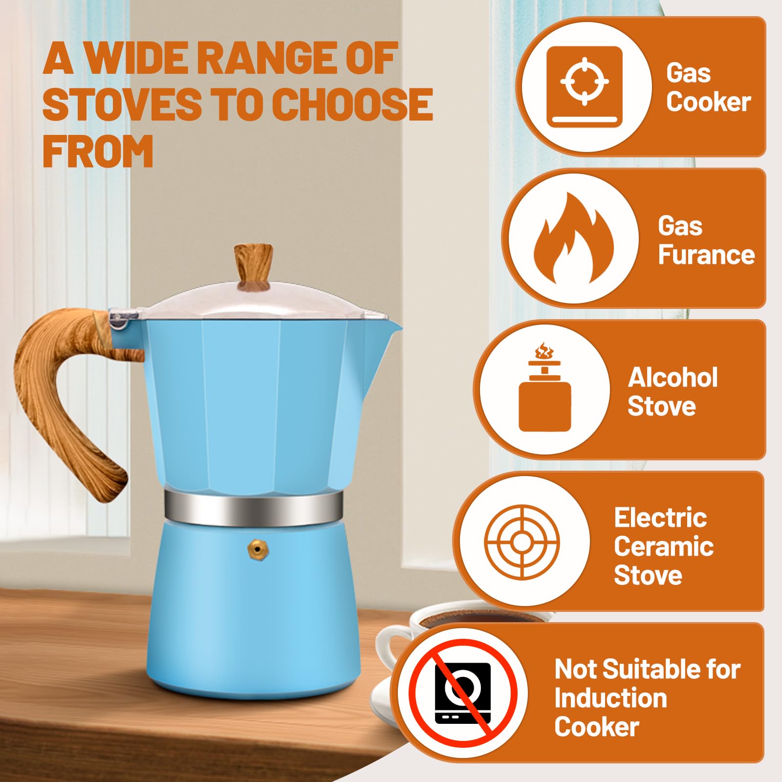 Snapklik.com : 6 Cup Aluminum Espresso Stovetop Moka Pot Express Coffee ...