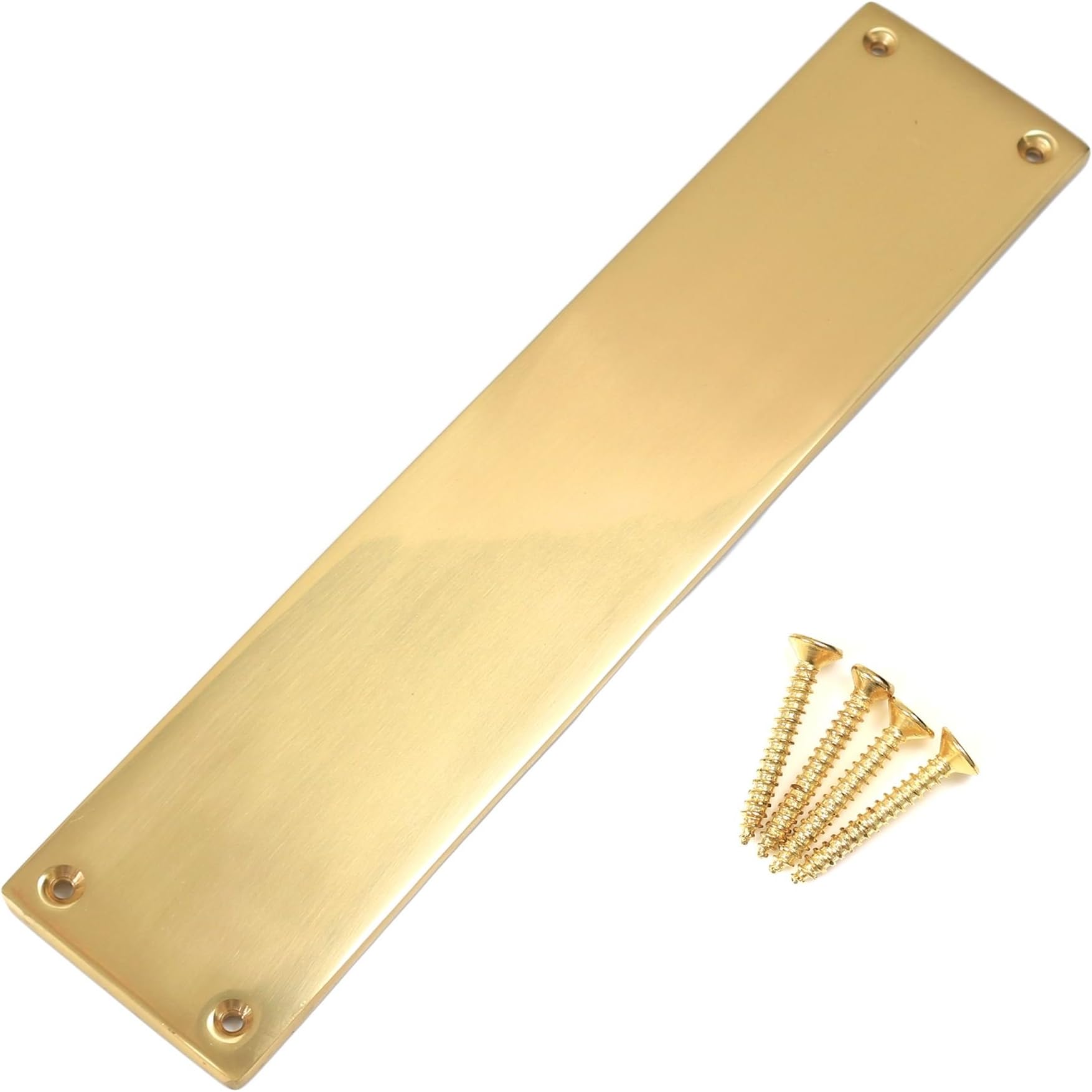 Polished Brass Victorian Style Finger Push Plate : Amazon.co.uk: DIY ...