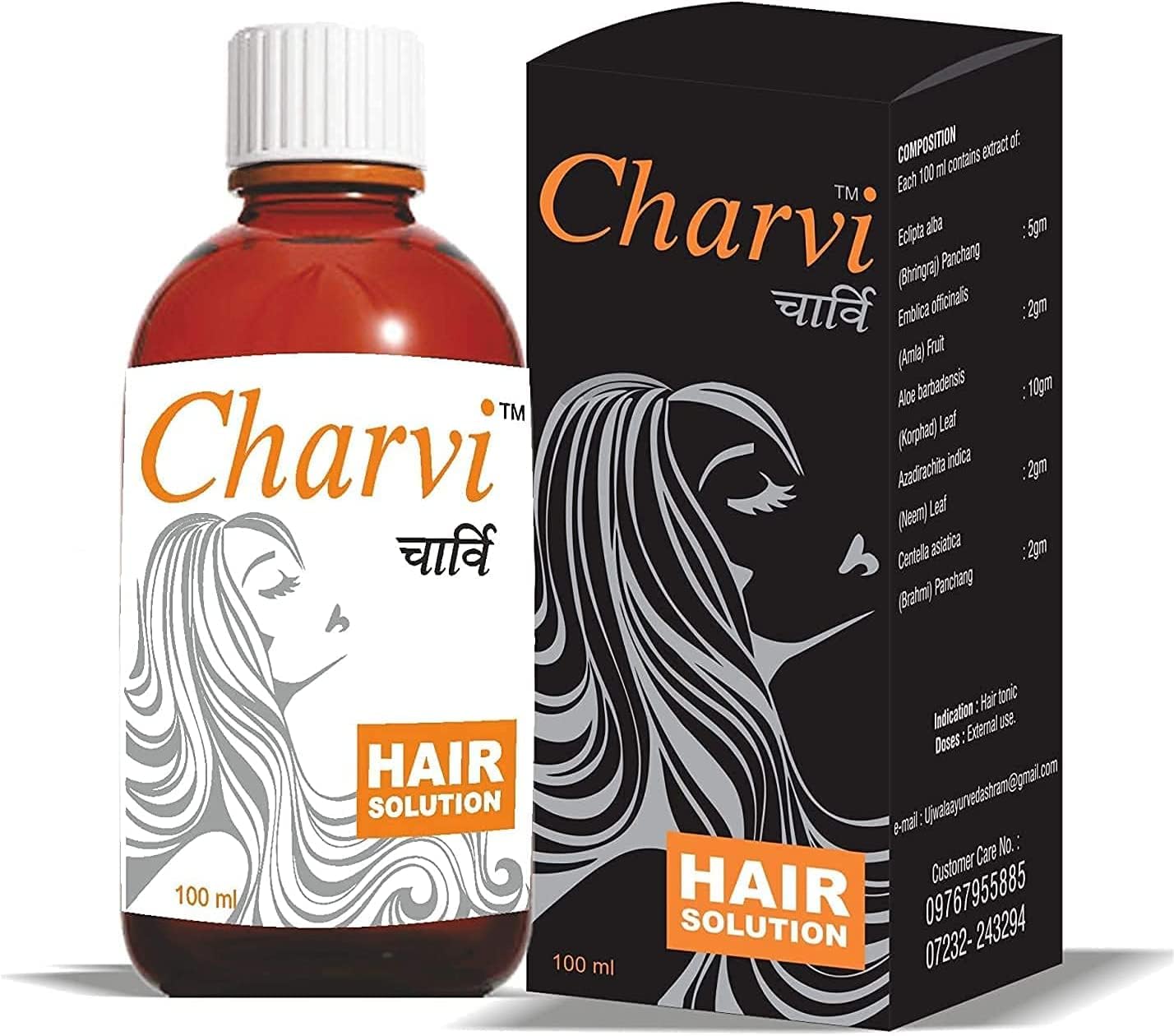 Amazon.com: SPEC Ujwala Ayurvedashram Charvi Hair Solution (100 ml ...