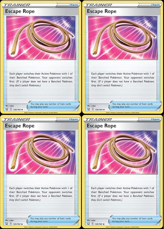 Pokémon Escape Rope 125/163 Battle Styles Trainer Card Playset 4X ...