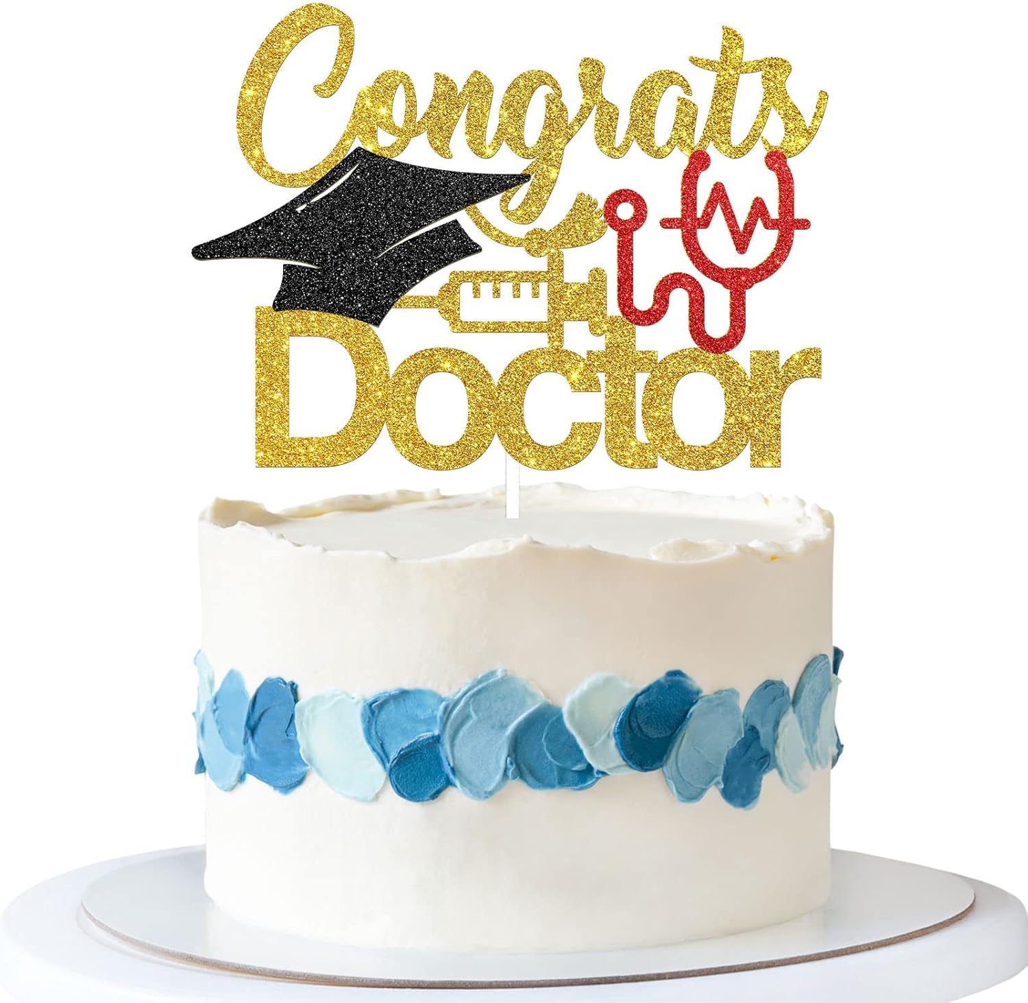 Amazon.com: Congrats Doctor Cake Topper, Doctor Grad, Congrats Dentist ...
