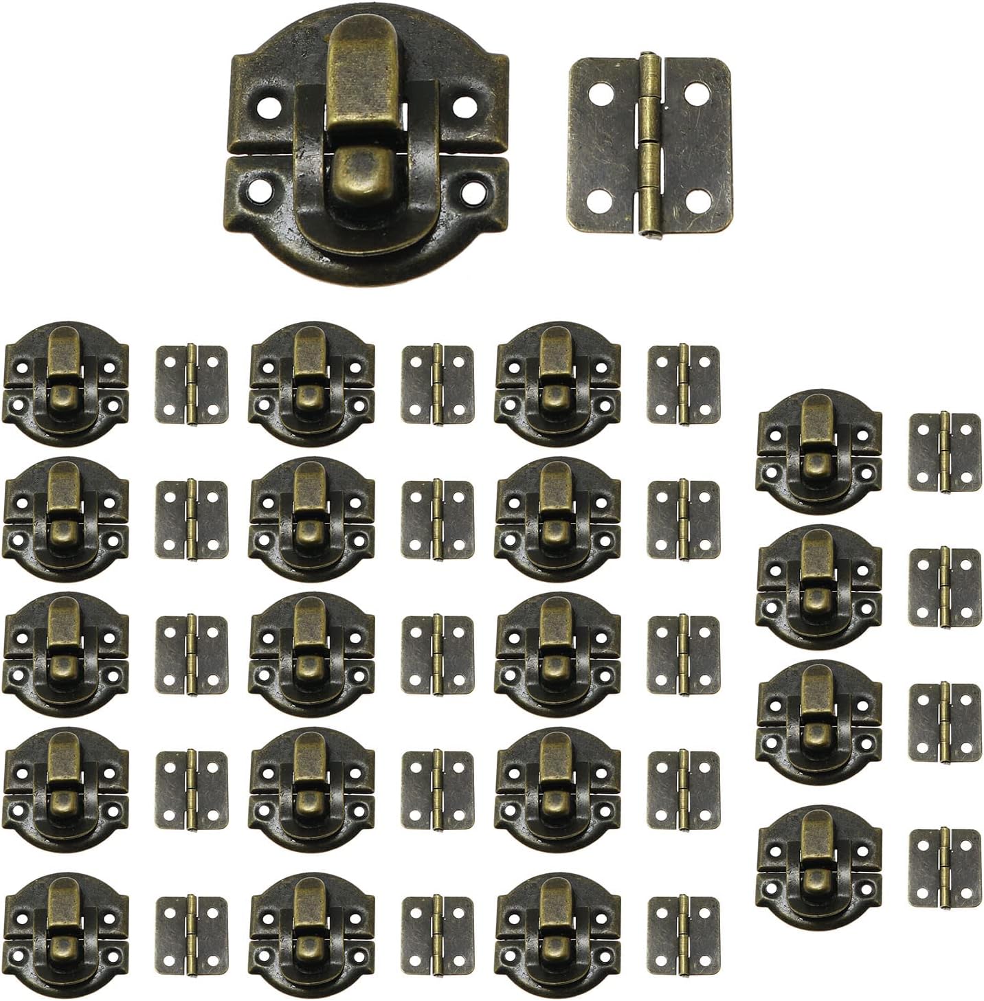 Maxmoral 10Sets Antique Brass Hasp Lock, Box Toggle Latch, Antique ...