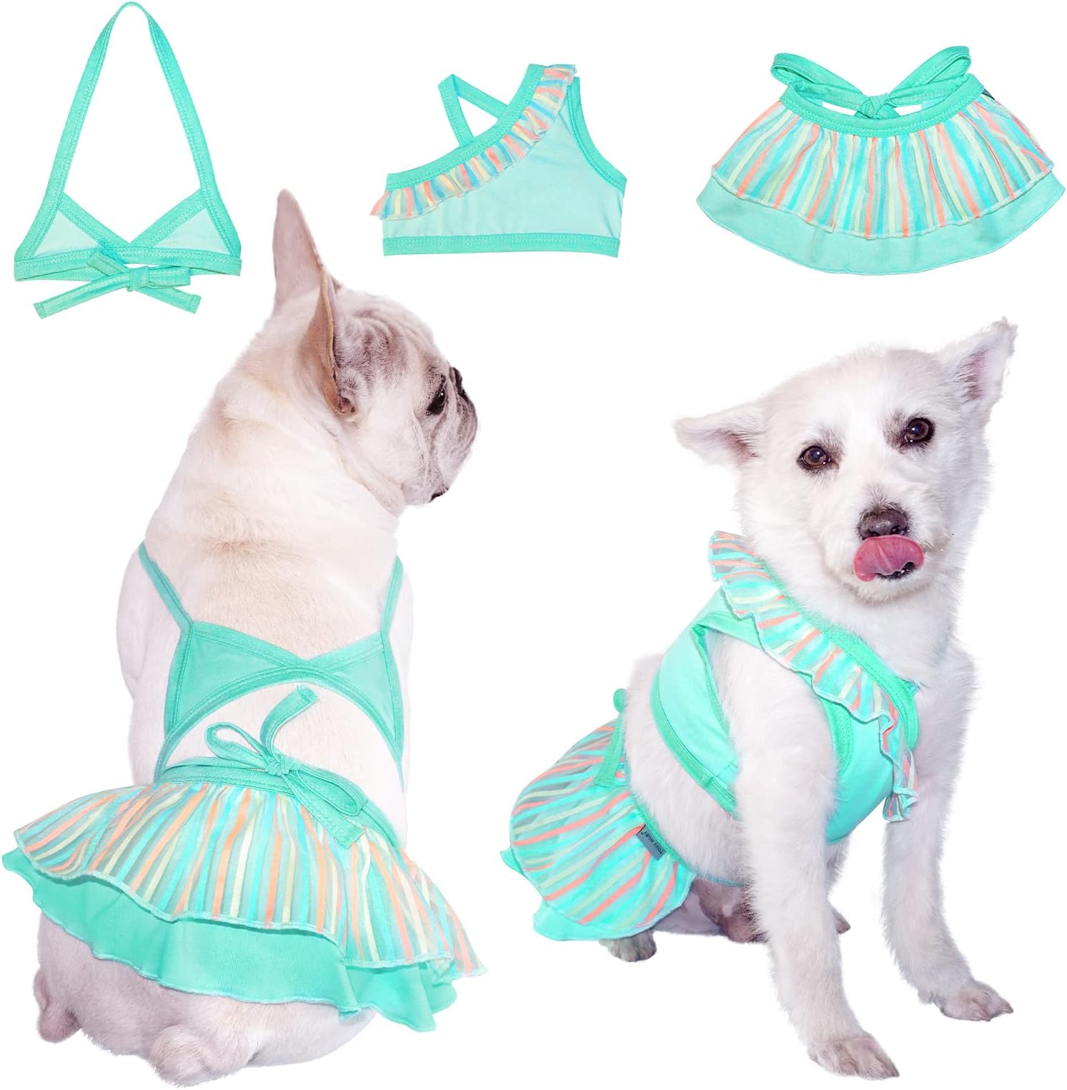 Amazon.com : TONY HOBY Dog Bikini Swimming Dress, Dog Beach Dress in ...
