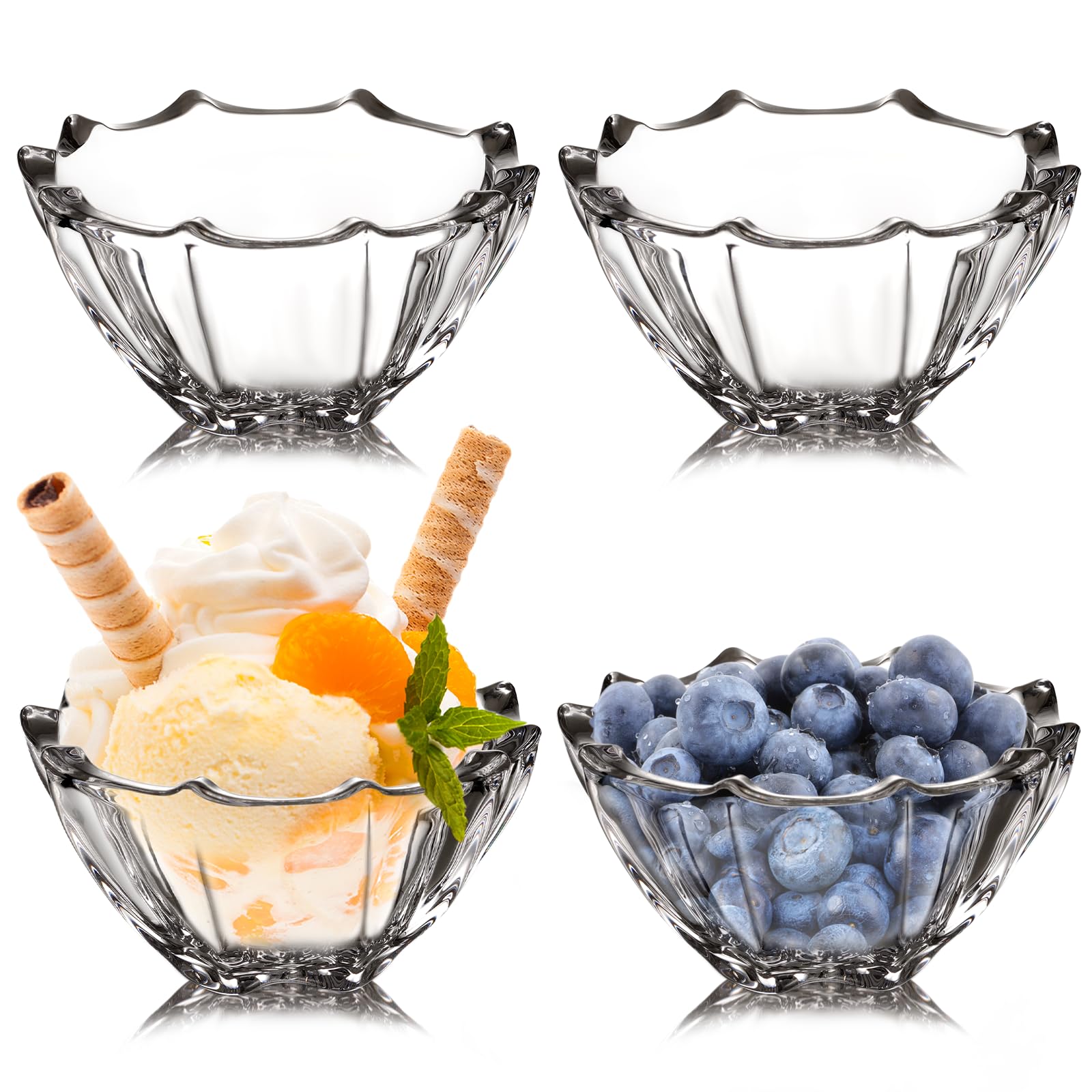 Snapklik.com : NUTRIUPS Small Glass Bowls Set, Mini Dessert Bowls Set ...