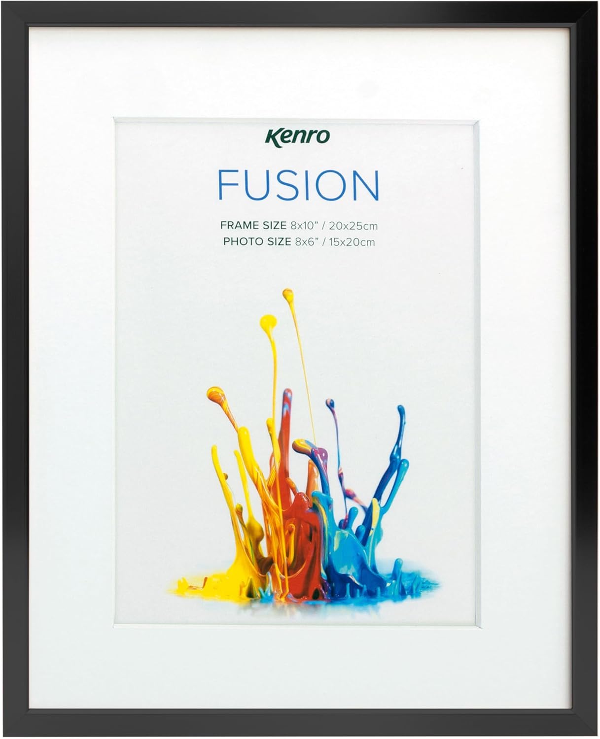 Kenro Fusion Series Black Metal Photo Frame 11x14 Inch / 28x35cm with ...