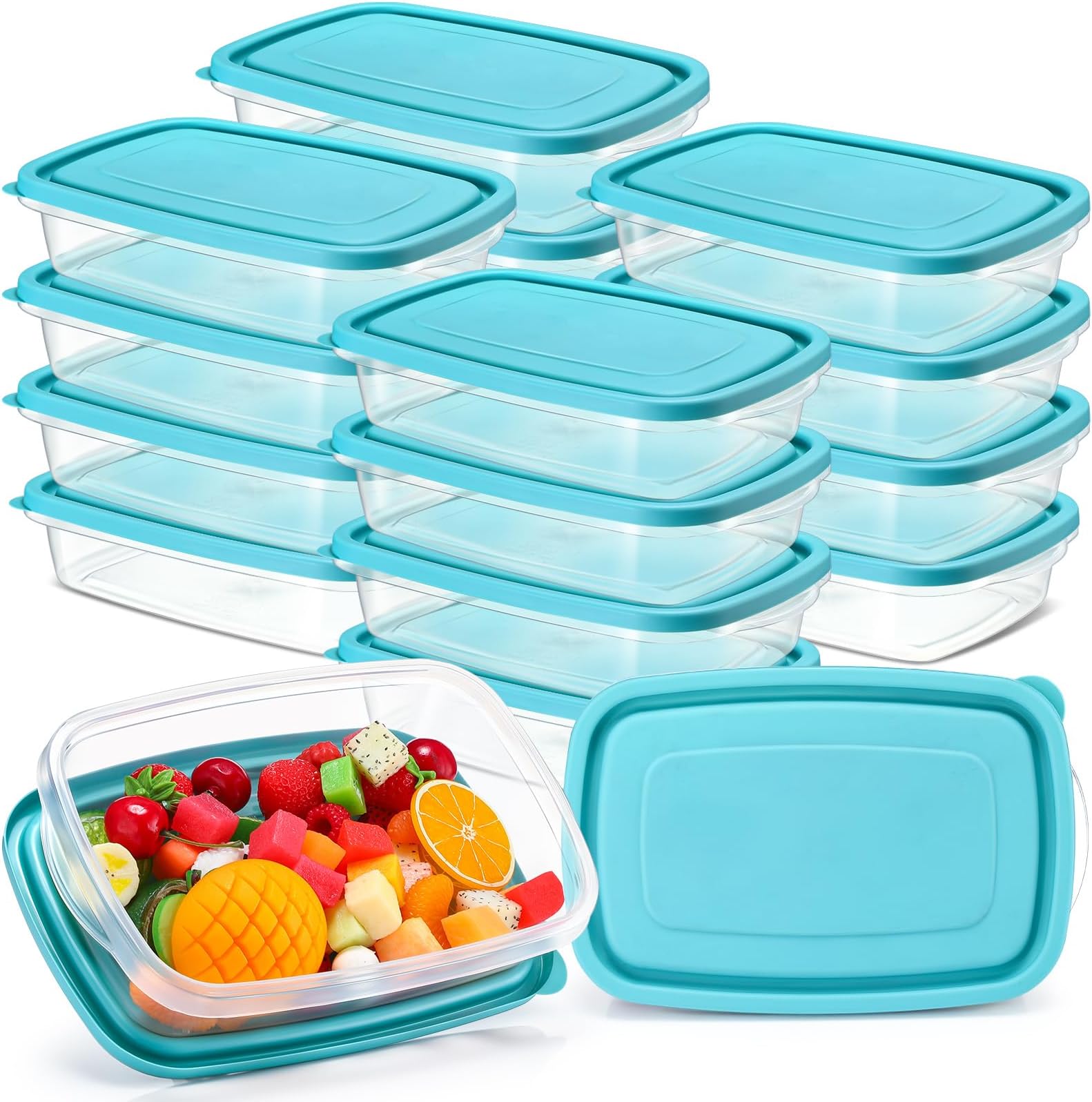 Amazon.com: Toyvian 12pcs Food Storage Containers with Lids Rectangular ...