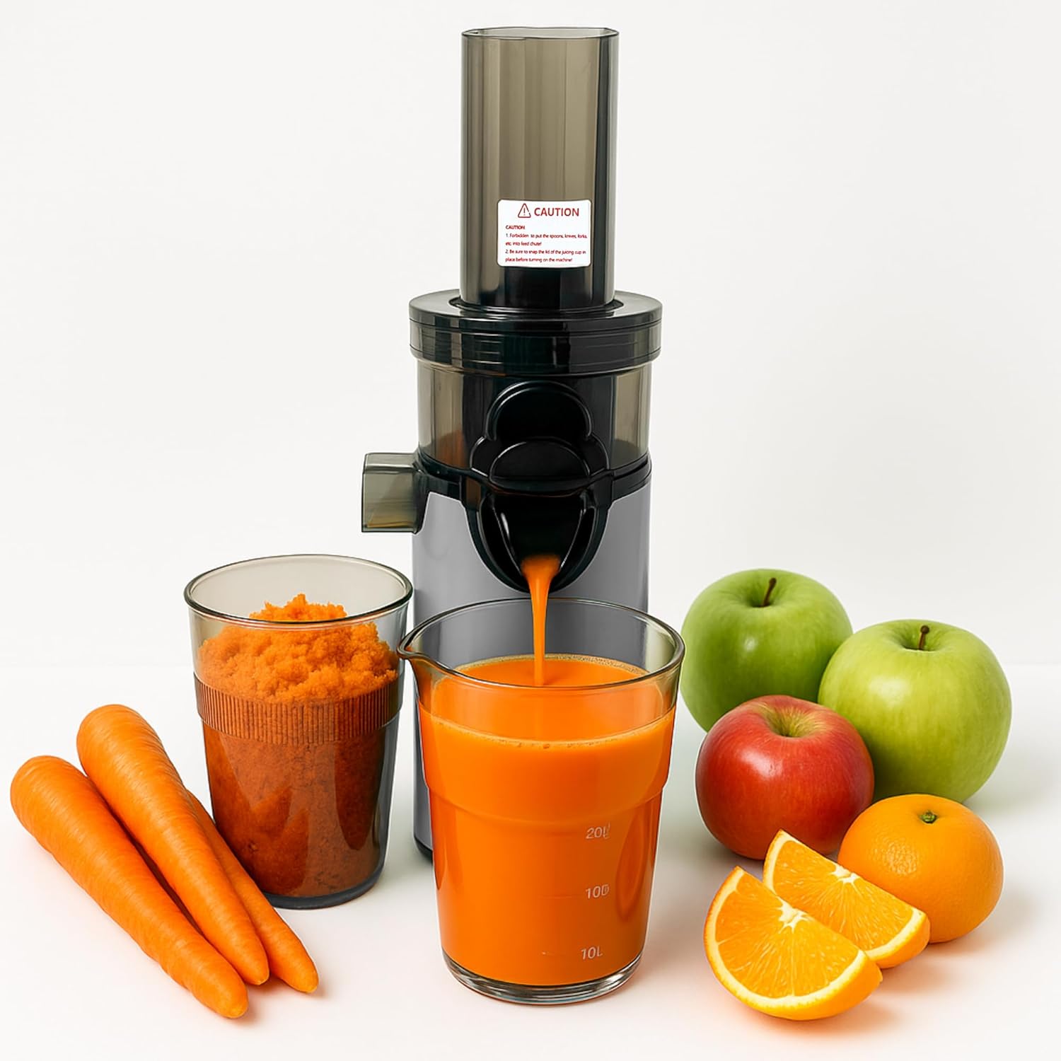 JuiceInstant Compact Juicer for Fruit and Vegetables, Cold Pressed ...