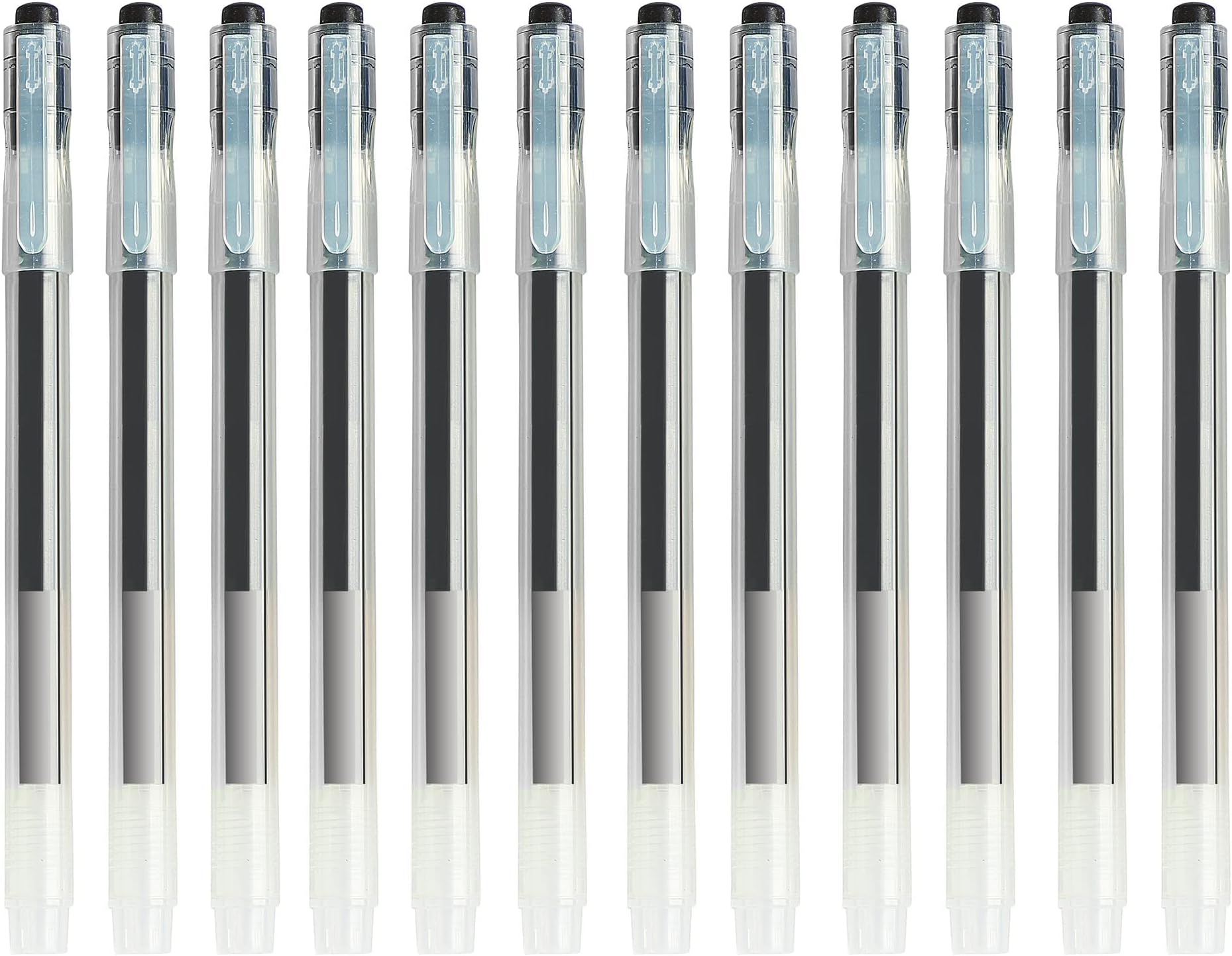 PENCILMARCH 12Pcs Erasable Pens Black, Eraser Pen Rub Out Pens 0.7mm ...