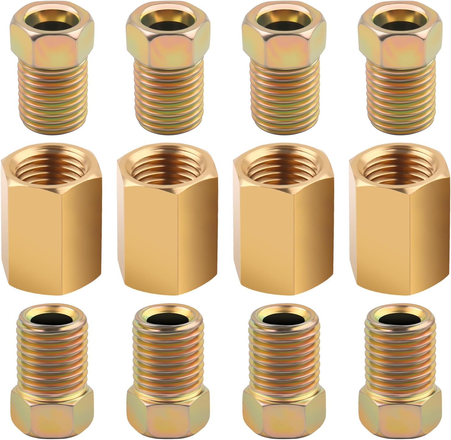 Amazon.com: 12PCS 3/16" Brake Line Fittings Kit,3/16" Brake Line Unions ...