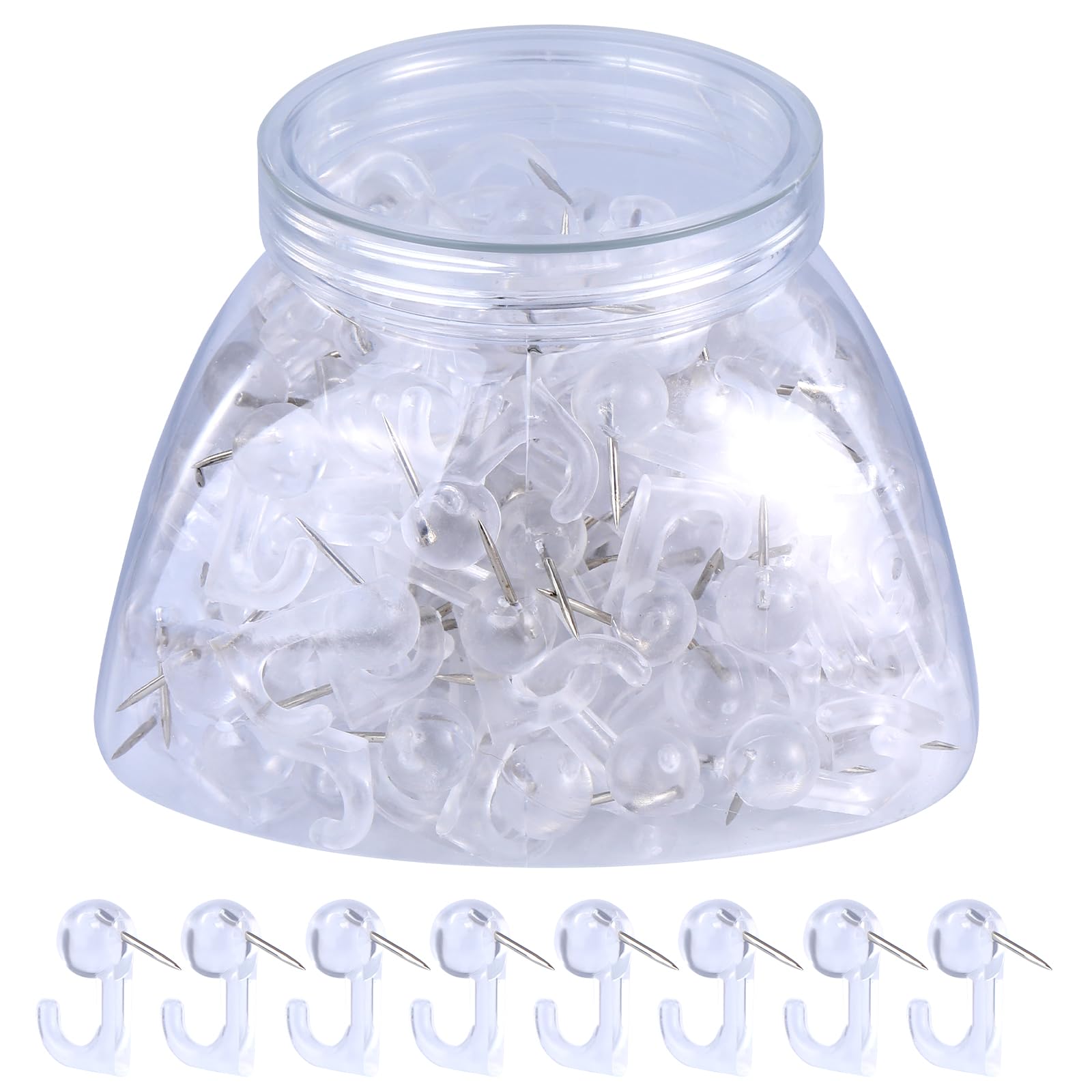 Amazon.com: Pnytty Push Pin Hooks, 130 PCS Plastic Cork Board Hooks ...