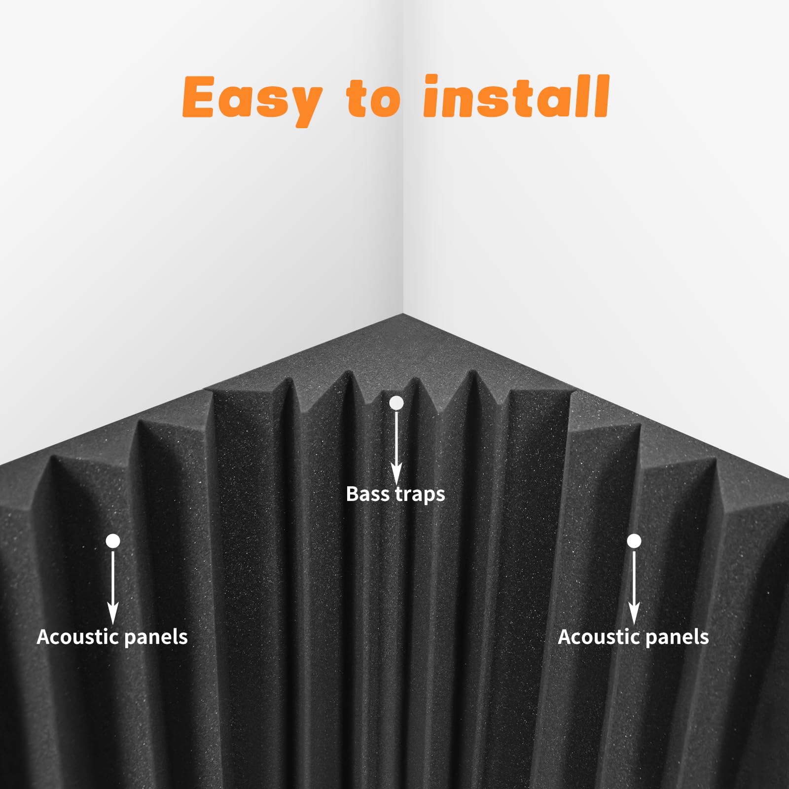 Snapklik.com : Saiqiang 8 Pack Bass Traps Acoustic Foam Corner 7 X 7 X ...