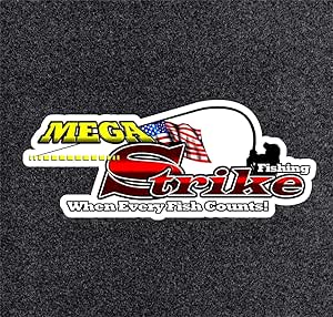 Amazon.com: MEGASTRIKE LURES FISHING BASS BOAT CARPET DECALS GRAPHICS ...