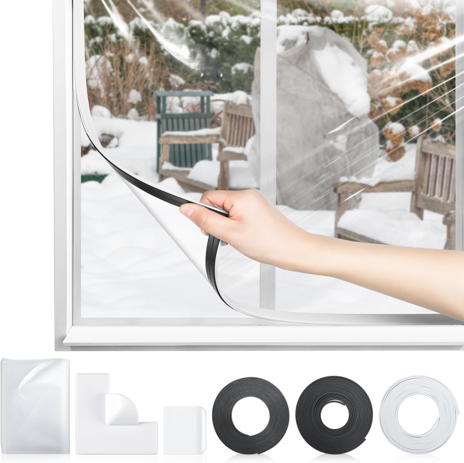 Frienda Magnetic Window Insulation Kit Reusable Window Insulation Film ...