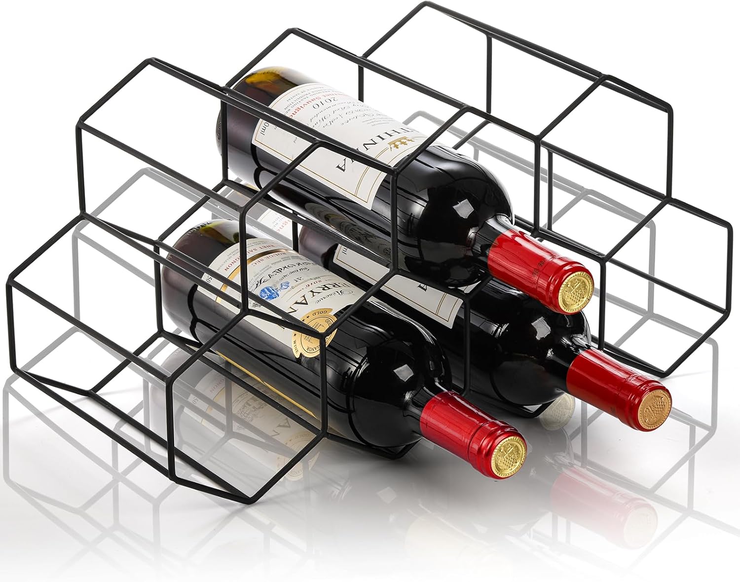 Amazon.com: AVLA Metal Countertop Wine Rack, 9 Bottles Holder for ...
