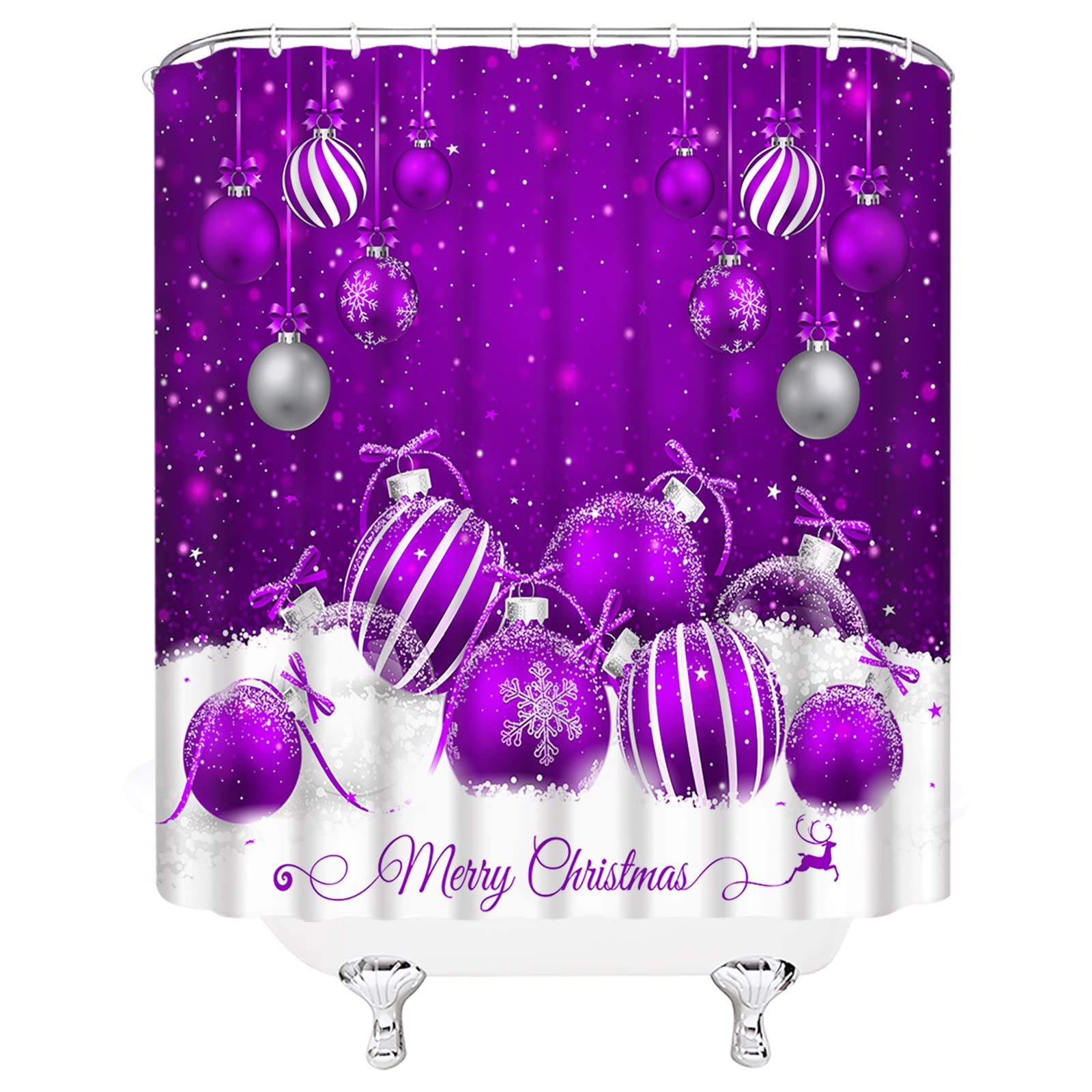 Feliz Navidad Morada Fondo De Navidad Con Decoración Morada | Vector