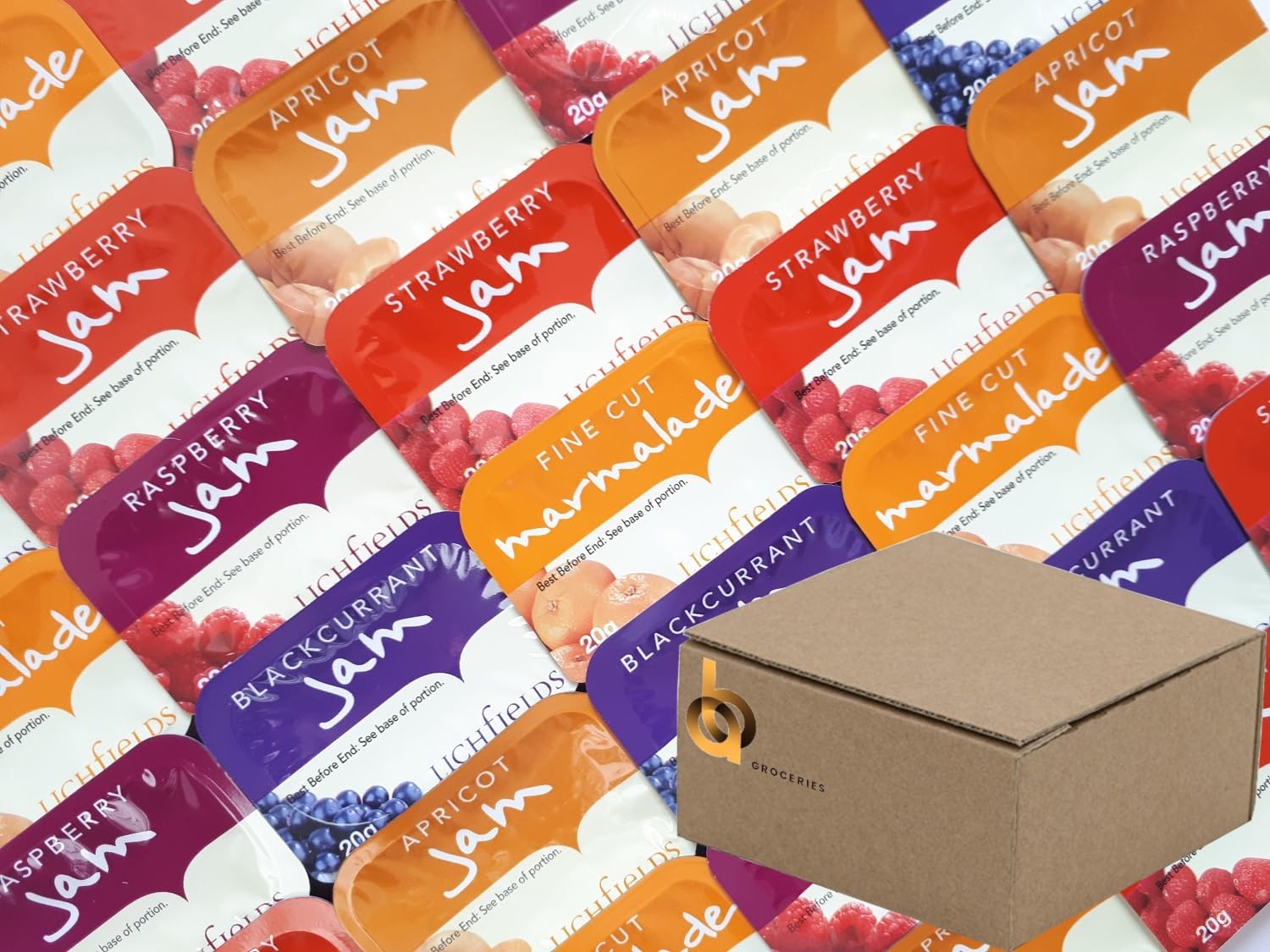 Jam Marmalade Individual Assorted Single Portions Mixed Flavours ...