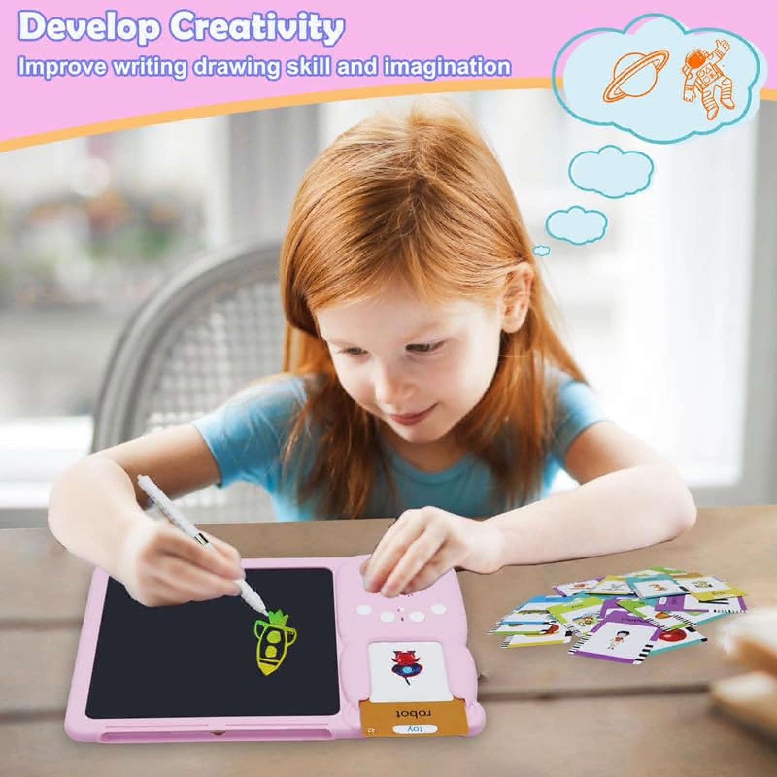 Snapklik.com : Talking Flash Cards LCD Drawing Board - Early ...
