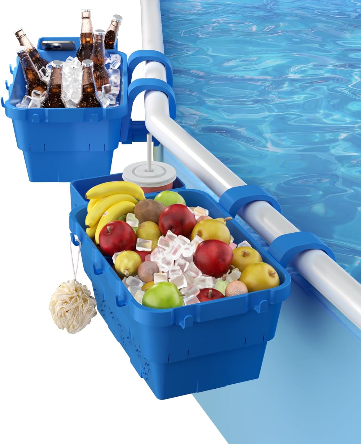 Amazon.com: SOSFKIM Poolside Storage Basket for Above Ground Pools ...