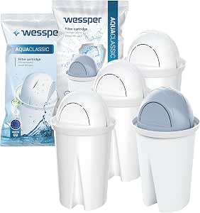 Wessper Aqua Classic Filter Cartridges – 1x Hard Water + 3x Standard ...