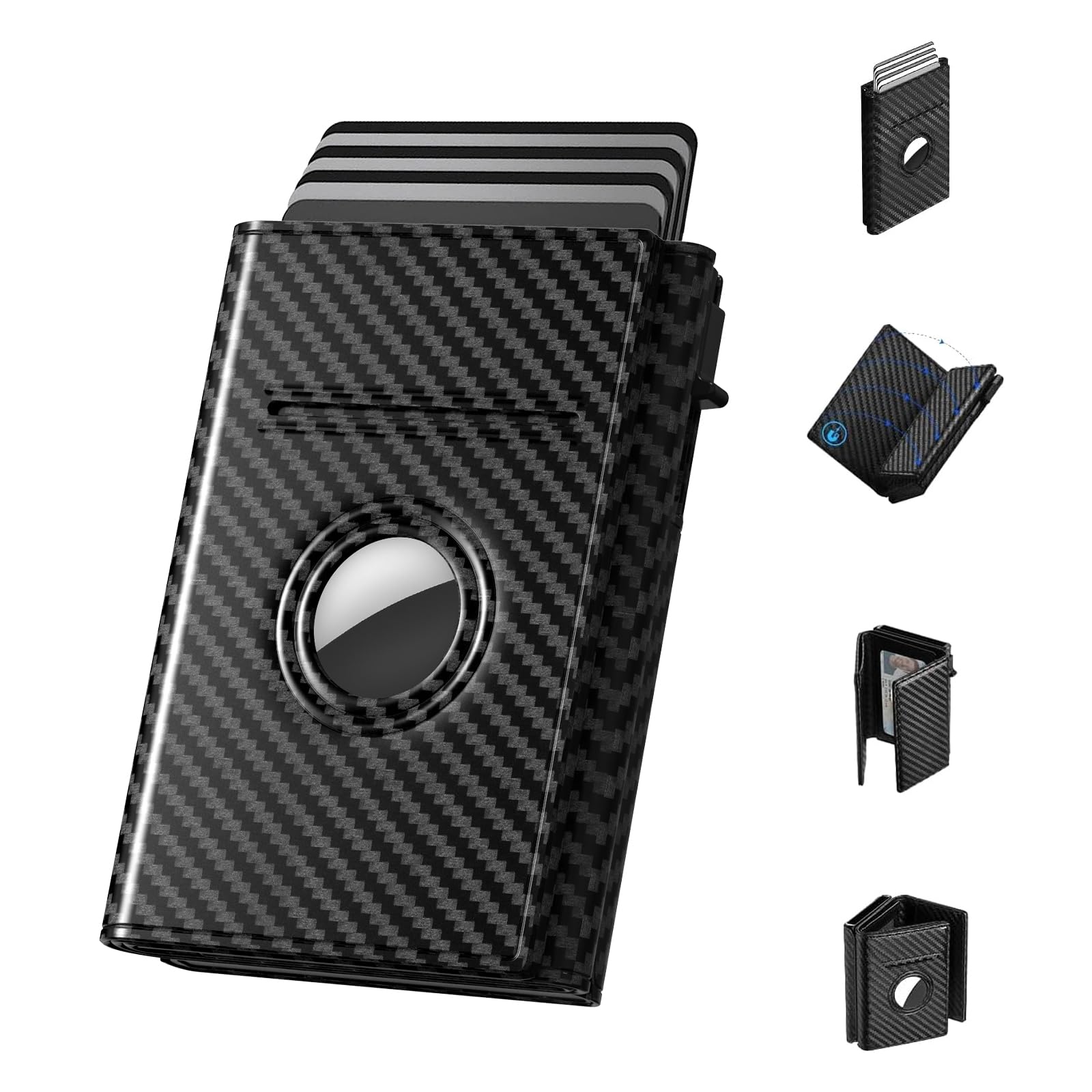 Amazon.com: Trifold Wallet for Men with AirTag Holder, Smart Mens ...
