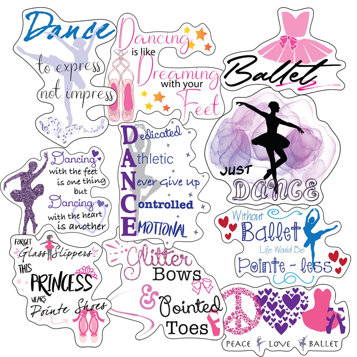 Amazon.com: ASaBee Ballerina Stickers - Perfect Ballet Gifts for Girls ...