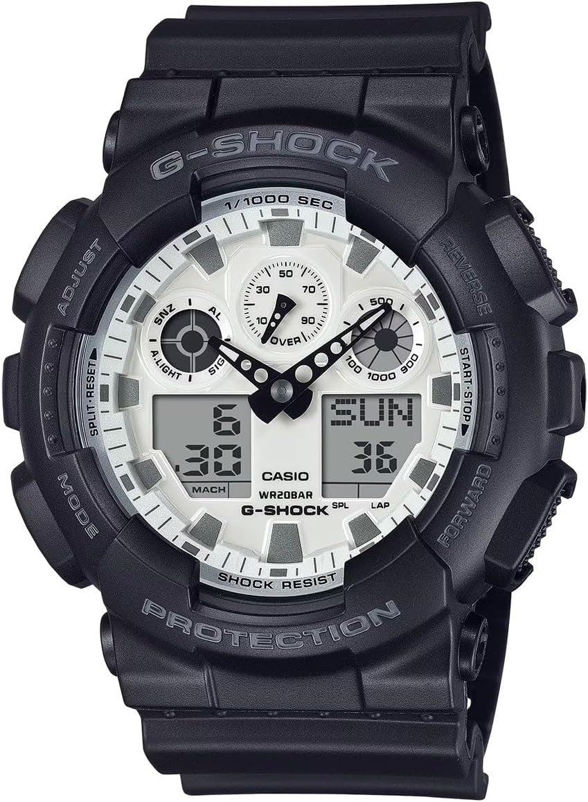 Amazon.com: Casio G-Shock Brilliant White Dial Black Resin Octagonal ...