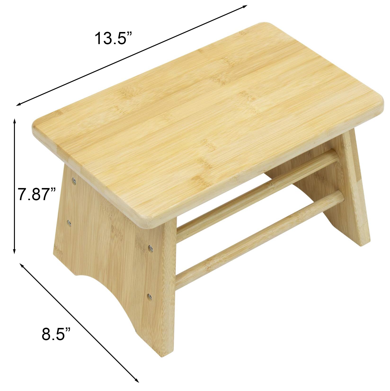 Snapklik.com : Sorbus Bamboo Step Stool - Small Wooden Stool- Bed Stool ...