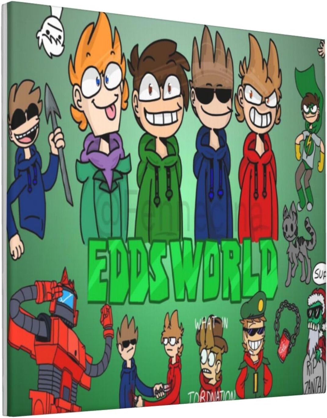 Amazon.com: GLGFAS EddsWorld Wall Art Canvas Painting Poster ...