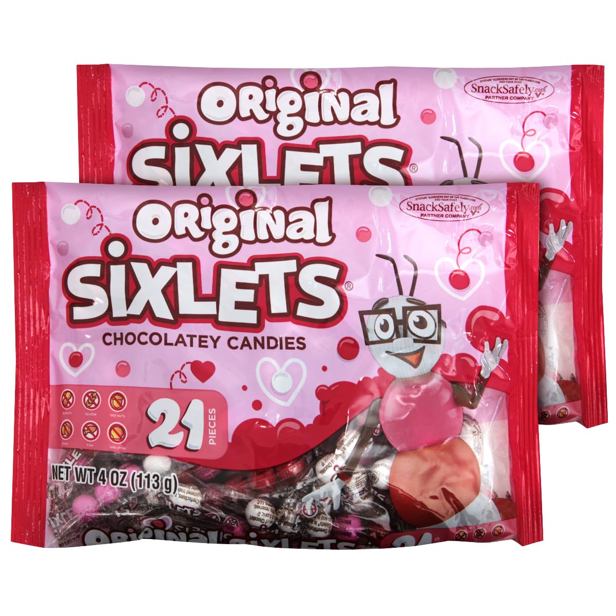 Amazon.com: Chocolate SixletsCandy, 2 Bags of Candy in Bulk 4oz Each ...