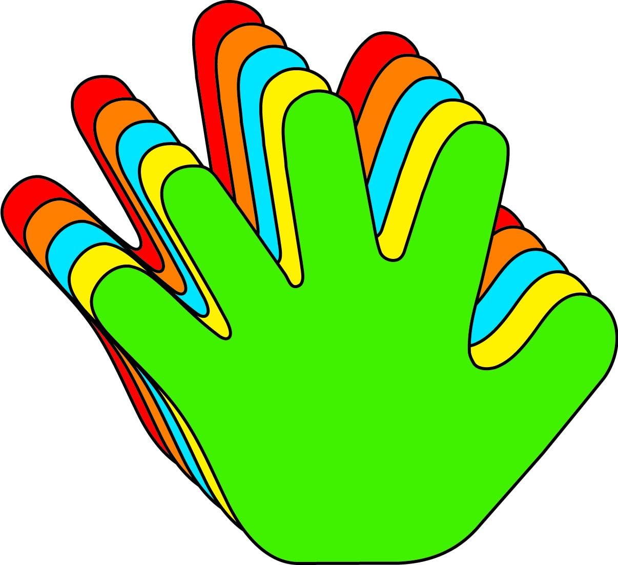 Amazon.com: 3” Hand Assorted Colors Creative Cut-Outs, 31 Cut-Outs in a ...